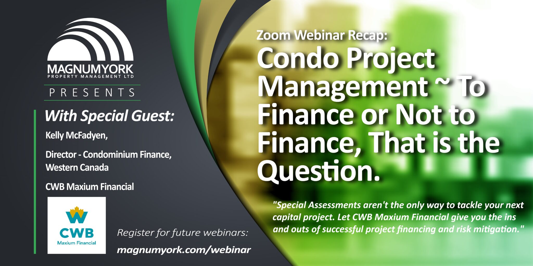 Webinar Recap: Condo Project Management - To Finance or Not to Finance ...